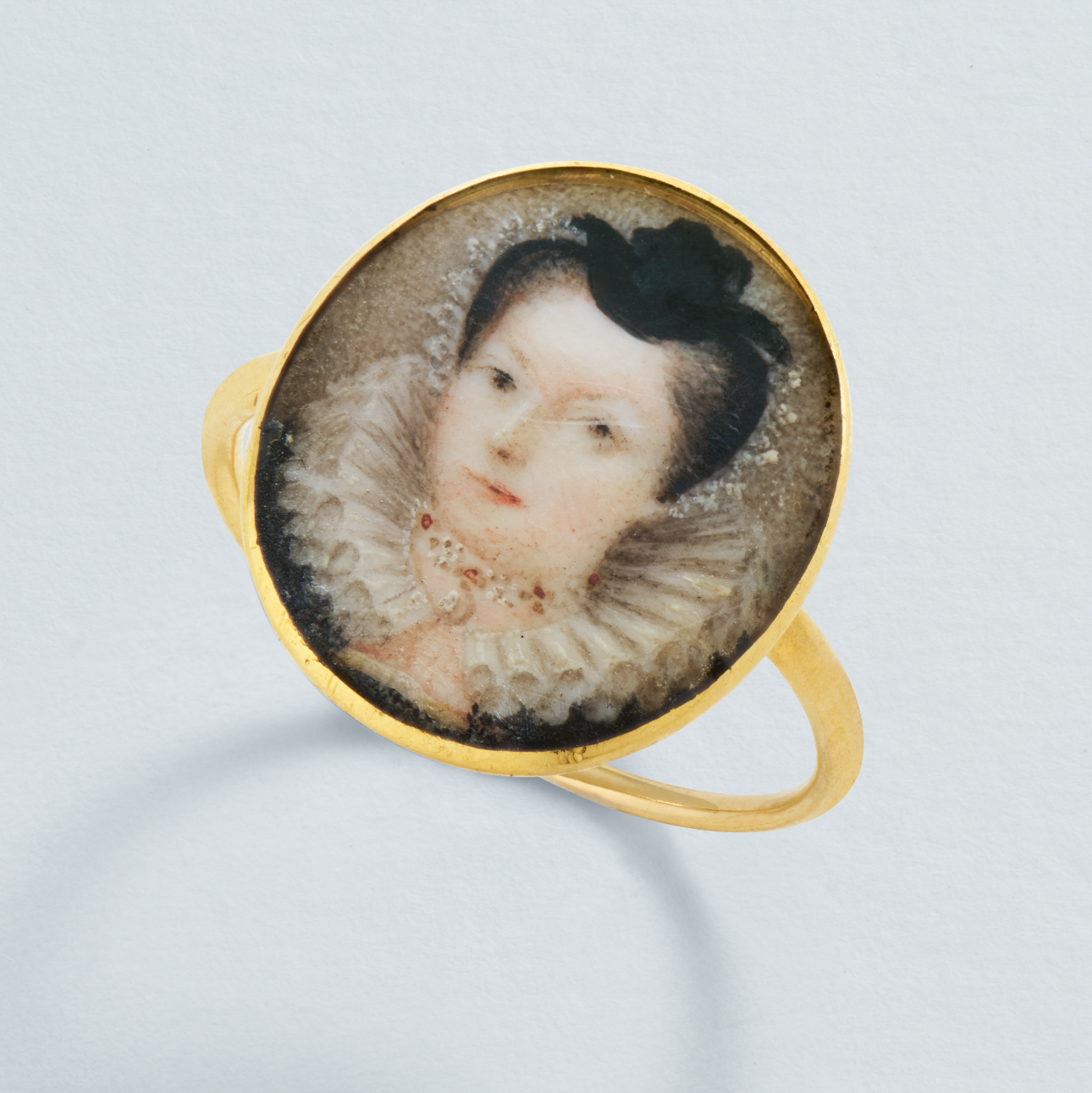 18th-Century Elizabethan Style Miniature Portrait Ring – Classical Gem ...